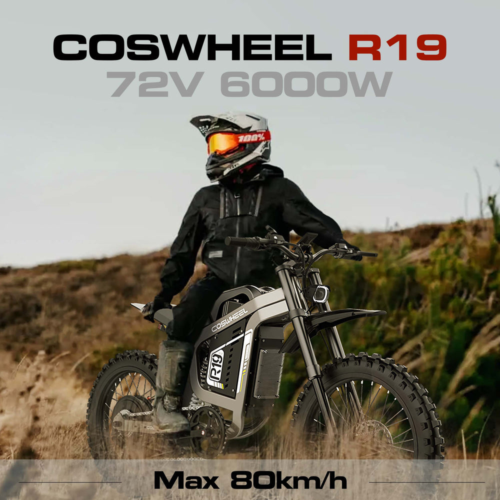 🎄🦌Coswheel R19 Electric Dirt Bike | 72V 6000W Motor Electric Motorcycle E Dirt Bike 80km/h High ...